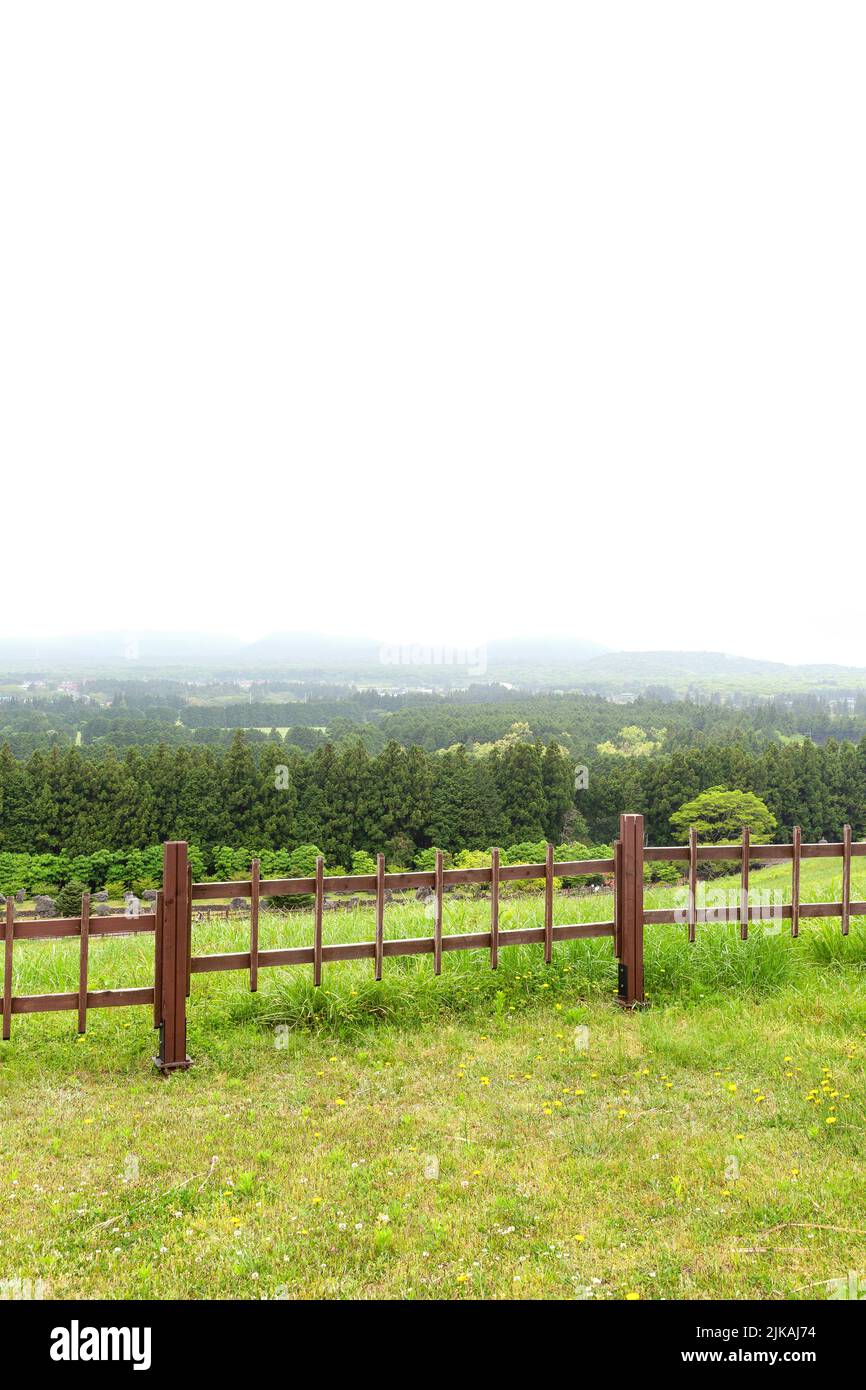 Sangumburi crater scenic landscape in Jeju island, Korea Stock Photo ...