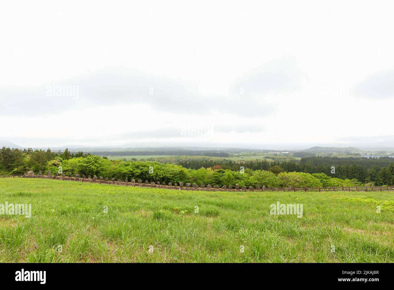 Sangumburi crater scenic landscape in Jeju island, Korea Stock Photo ...