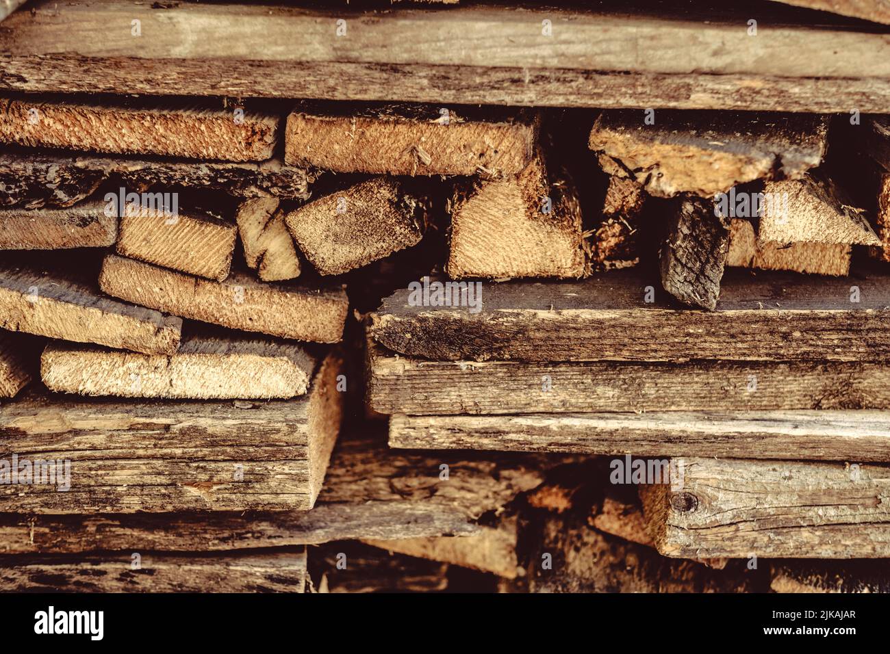 stack rough cut timber wood rustic background Stock Photo - Alamy