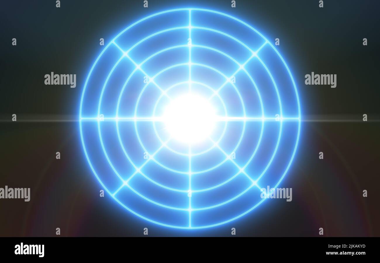 Abstract network background.Circle line blue light technology.Digital ...