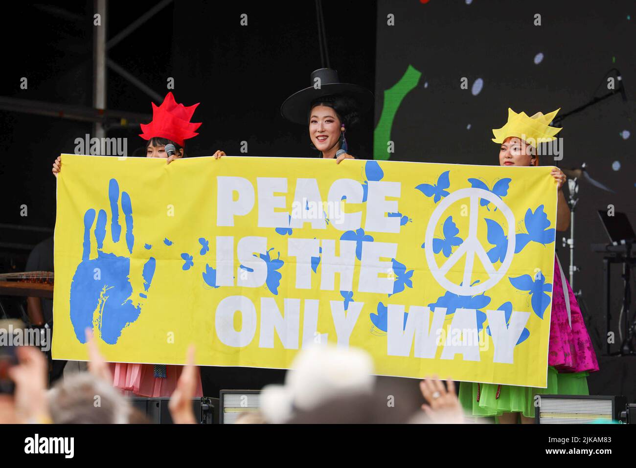 Korean folk-pop band ADG7 perform on the Open Air Stage WOMAD RETURNS ...