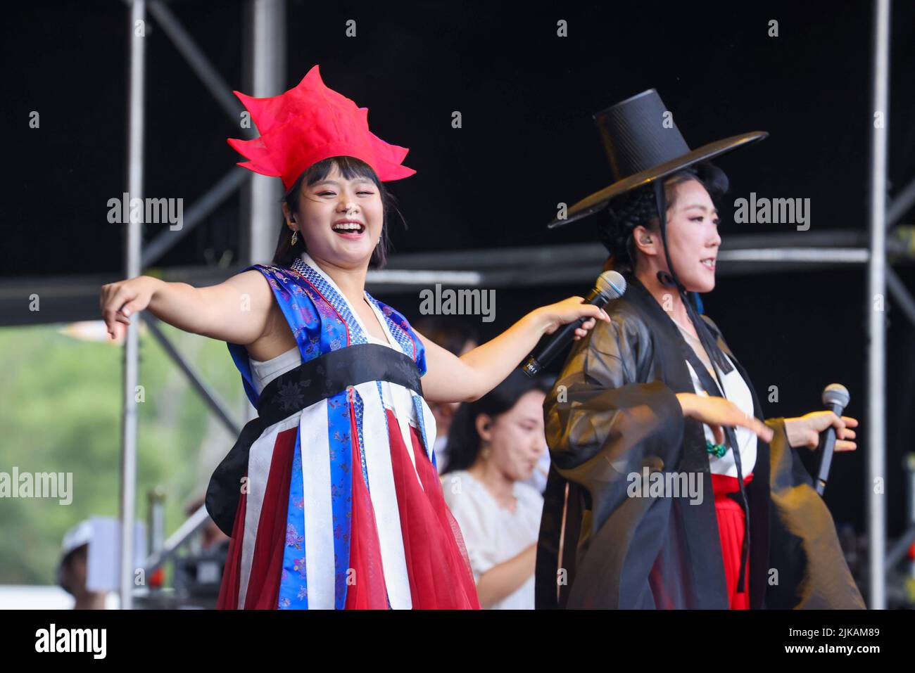 Korean folk-pop band ADG7 perform on the Open Air Stage WOMAD RETURNS ...