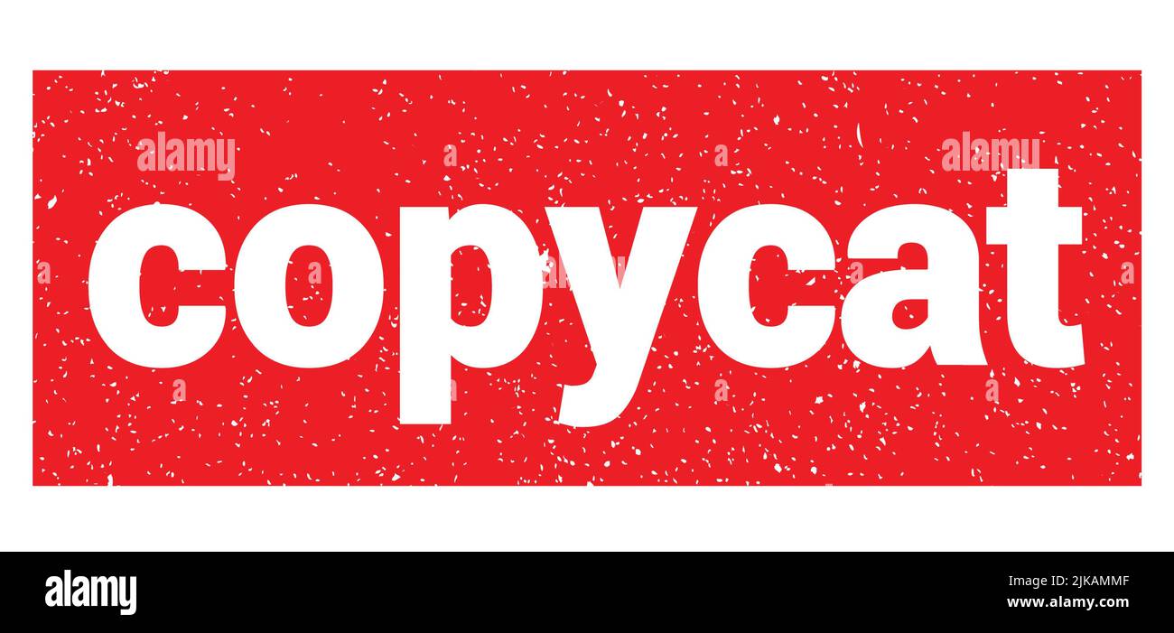 copycat text written on red grungy stamp sign Stock Photo - Alamy