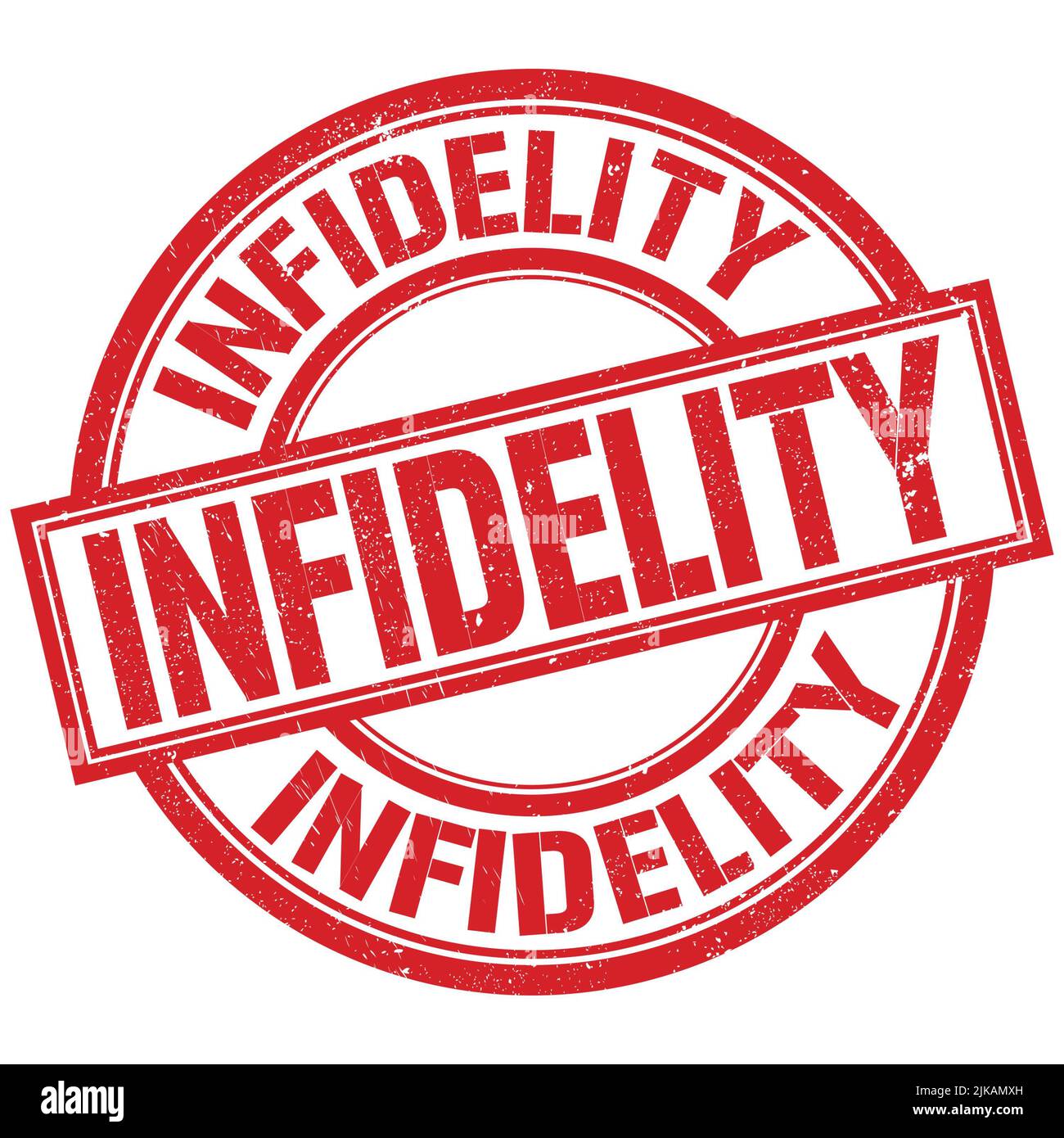 INFIDELITY text written word on red round stamp sign Stock Photo - Alamy