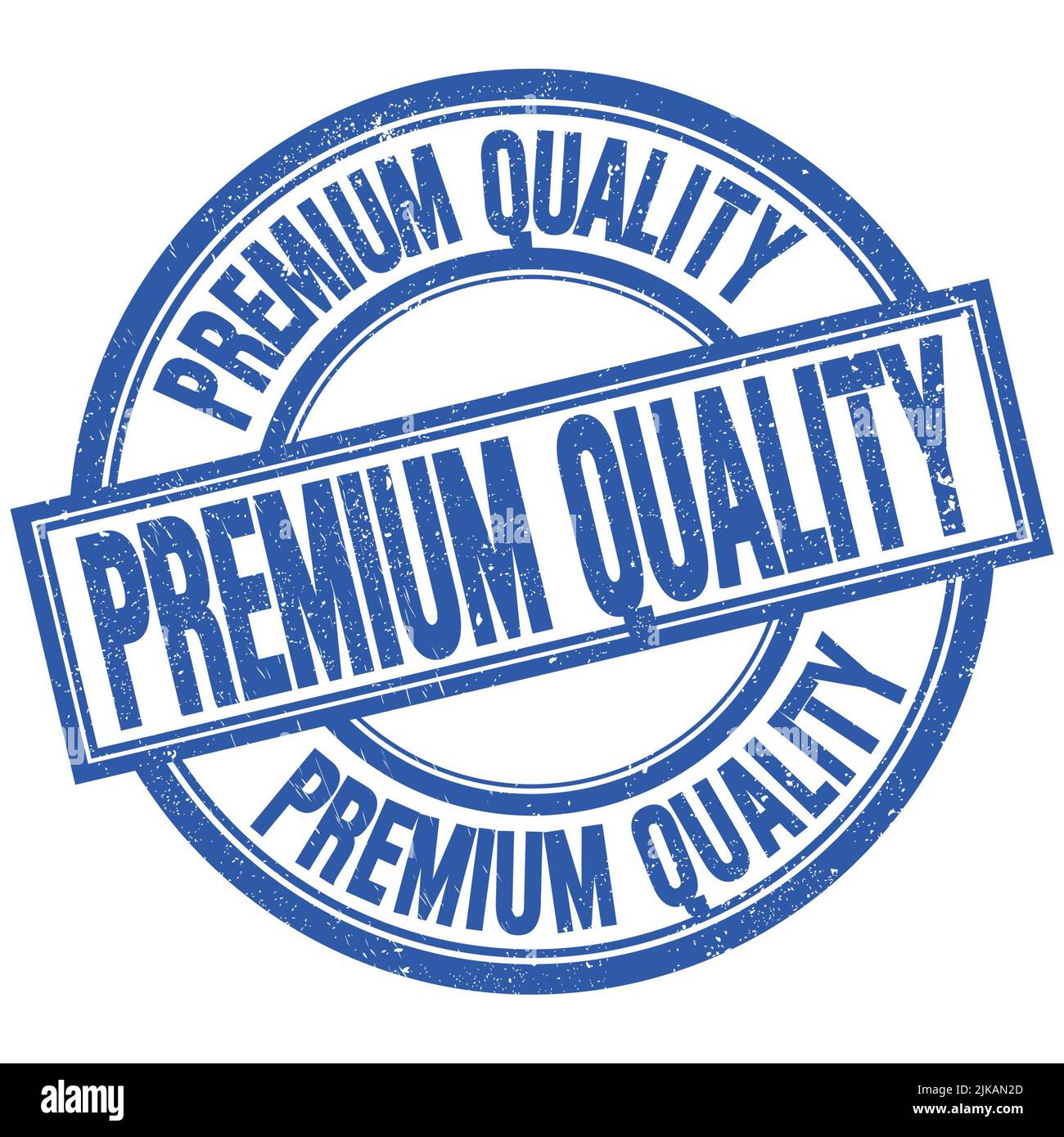 PREMIUM QUALITY text written word on blue round stamp sign Stock Photo ...