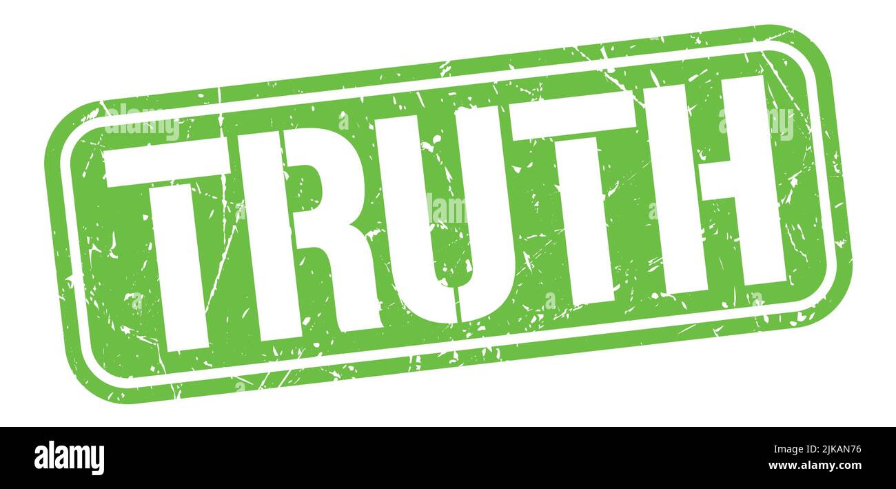 TRUTH text written on green grungy stamp sign Stock Photo - Alamy