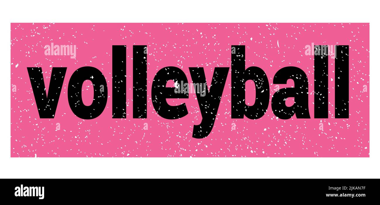 volleyball text written on pink-black grungy stamp sign Stock Photo - Alamy
