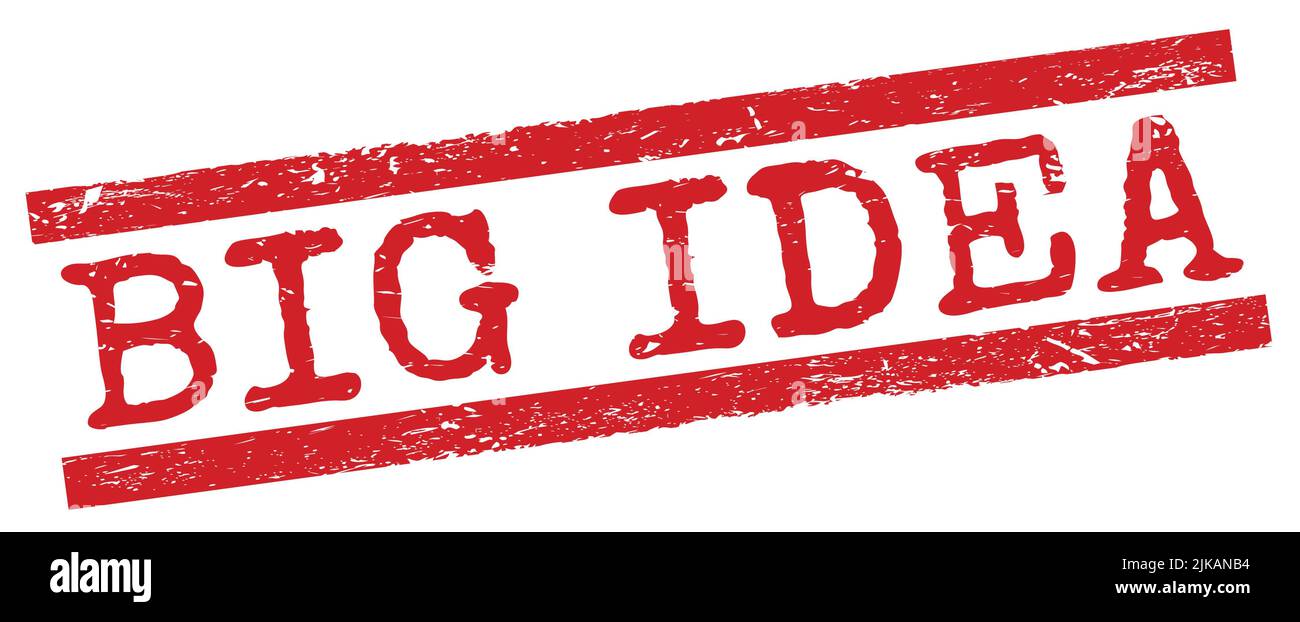 BIG IDEA text written on red grungy lines stamp sign Stock Photo - Alamy