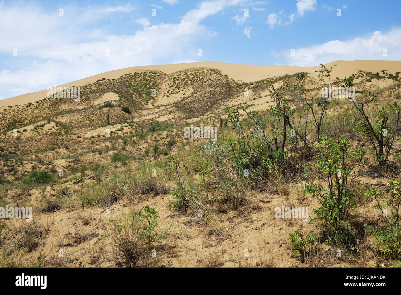 Sarykum dune. Dagestan, Russia. A unique sandy mountain in the Caucasus ...