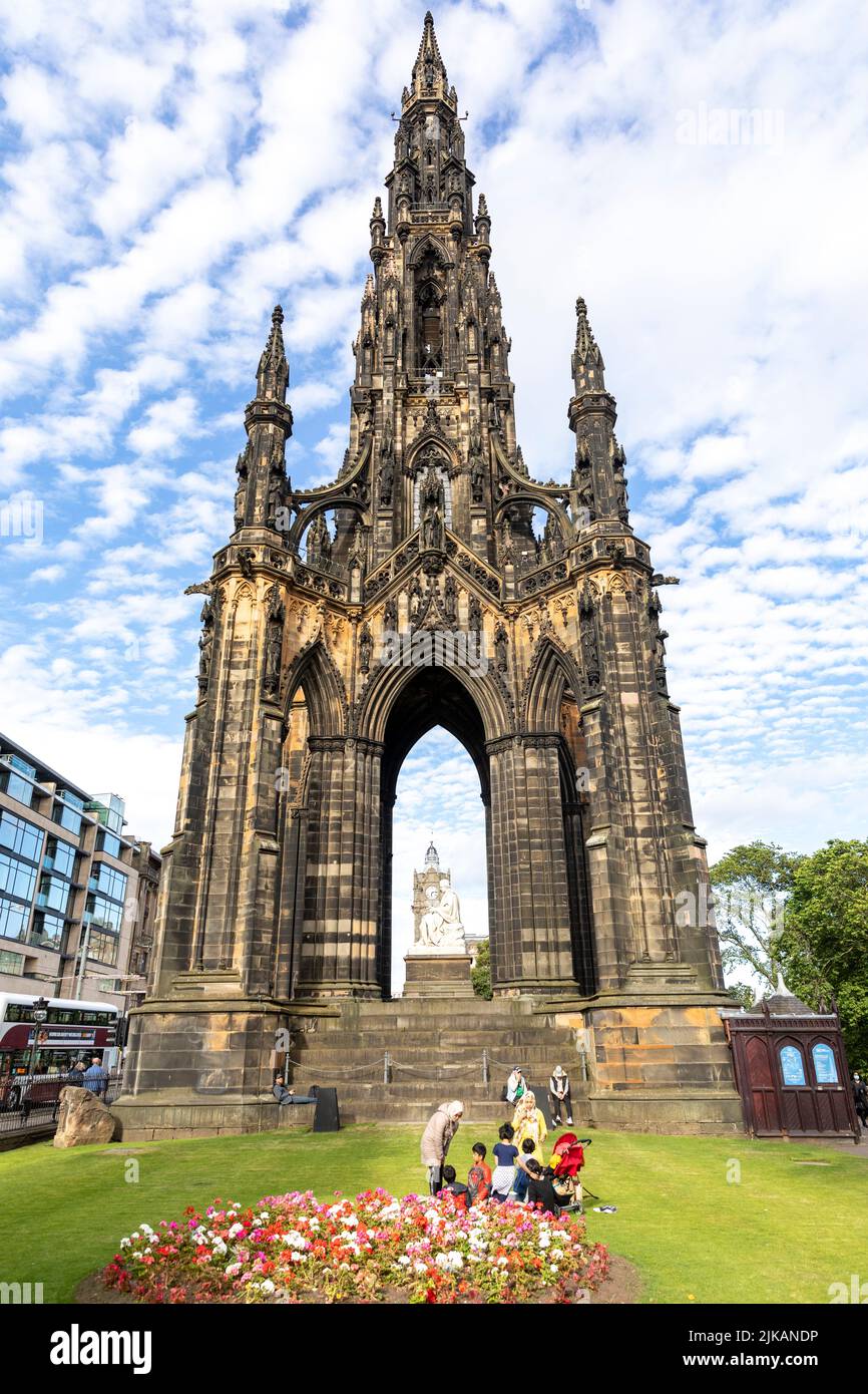 Edinburgh, the Scott monument, victorian gothic structure to Sir Walter ...