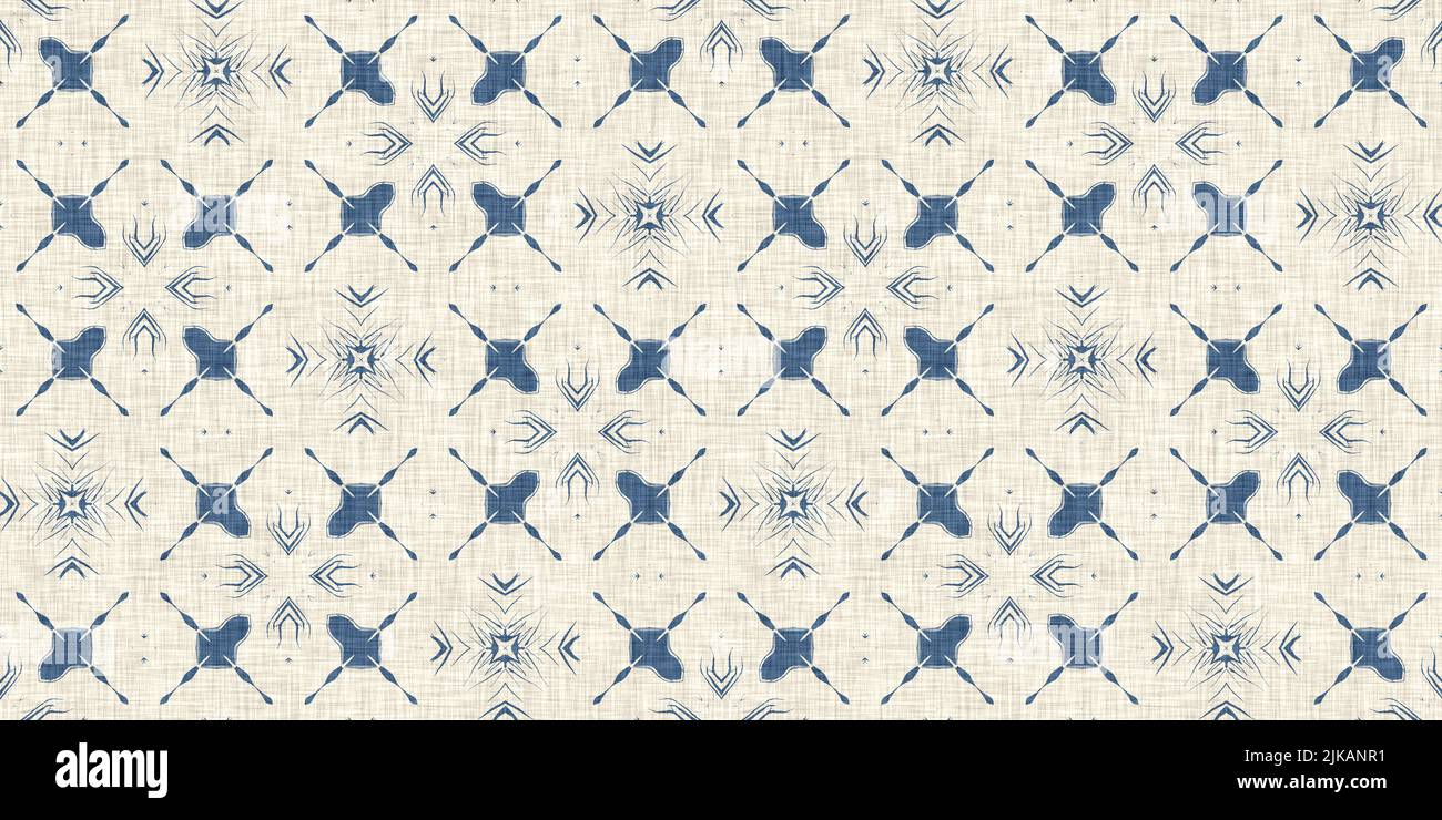 French blue quilted printed fabric border pattern for shabby chic home ...