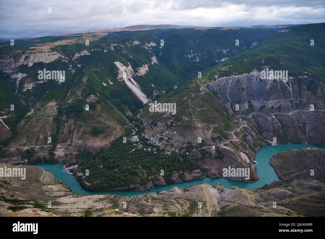 Sulak canyon. One of the deepest canyons in the world and the deepest ...
