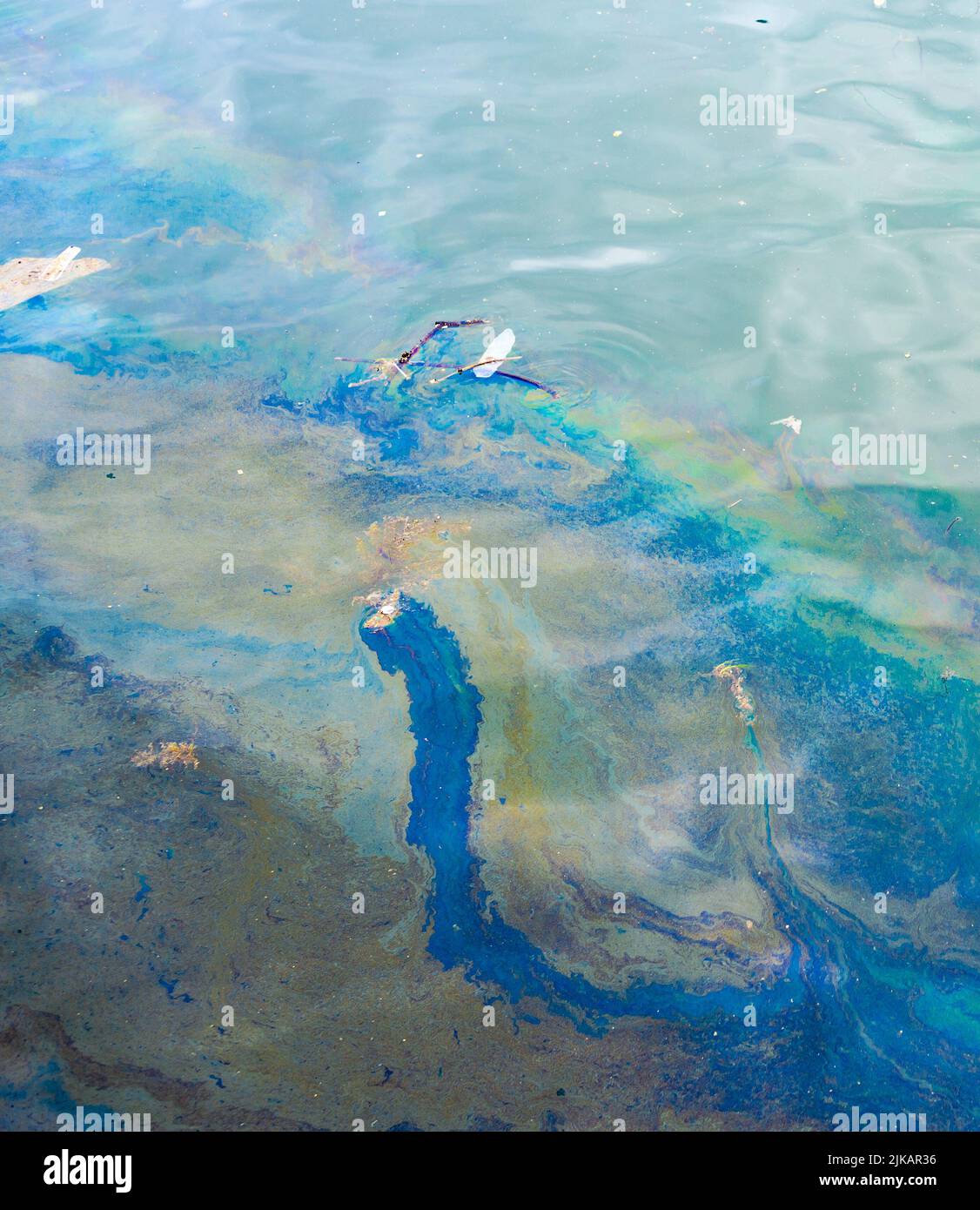 Water Pollution Oil Spillage In Sea