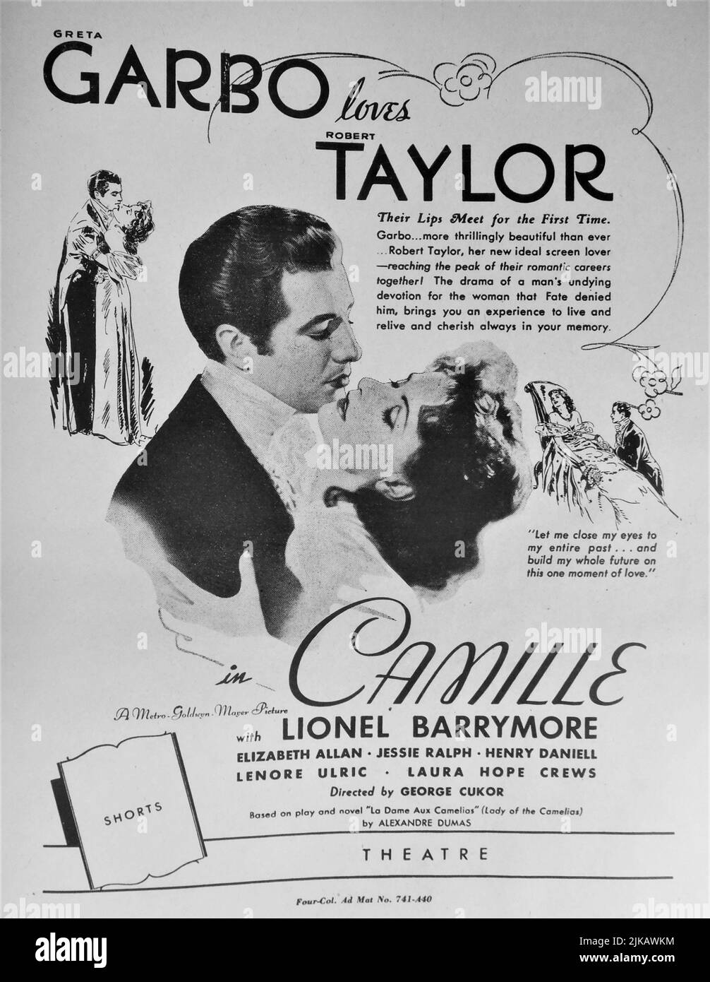 GRETA GARBO and ROBERT TAYLOR in CAMILLE 1936 director GEORGE CUKOR novel / play Alexandre Dumas ...