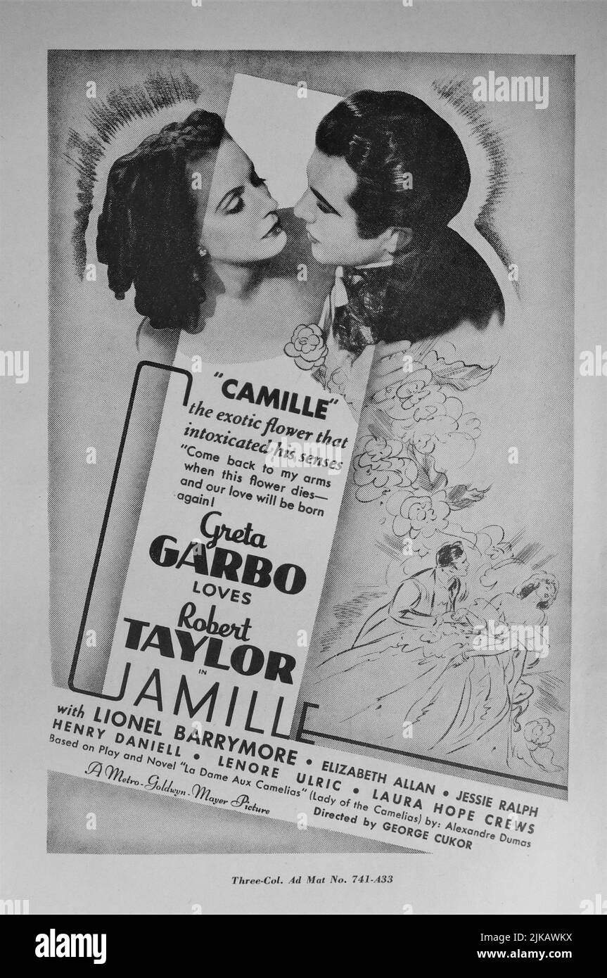 GRETA GARBO and ROBERT TAYLOR in CAMILLE 1936 director GEORGE CUKOR ...