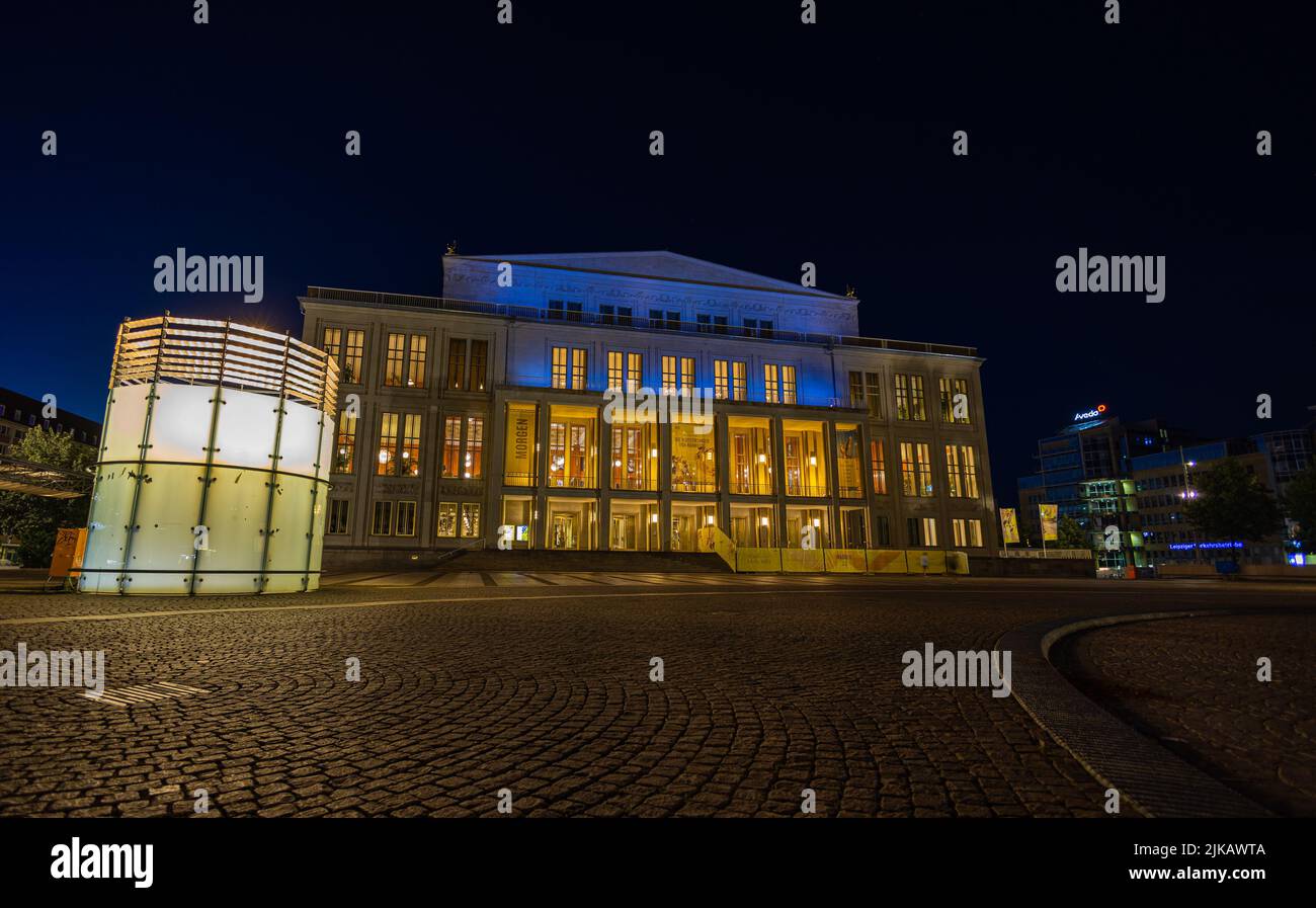 Leipzig, Germany - July 02, 2022: The city Center of the saxony ...