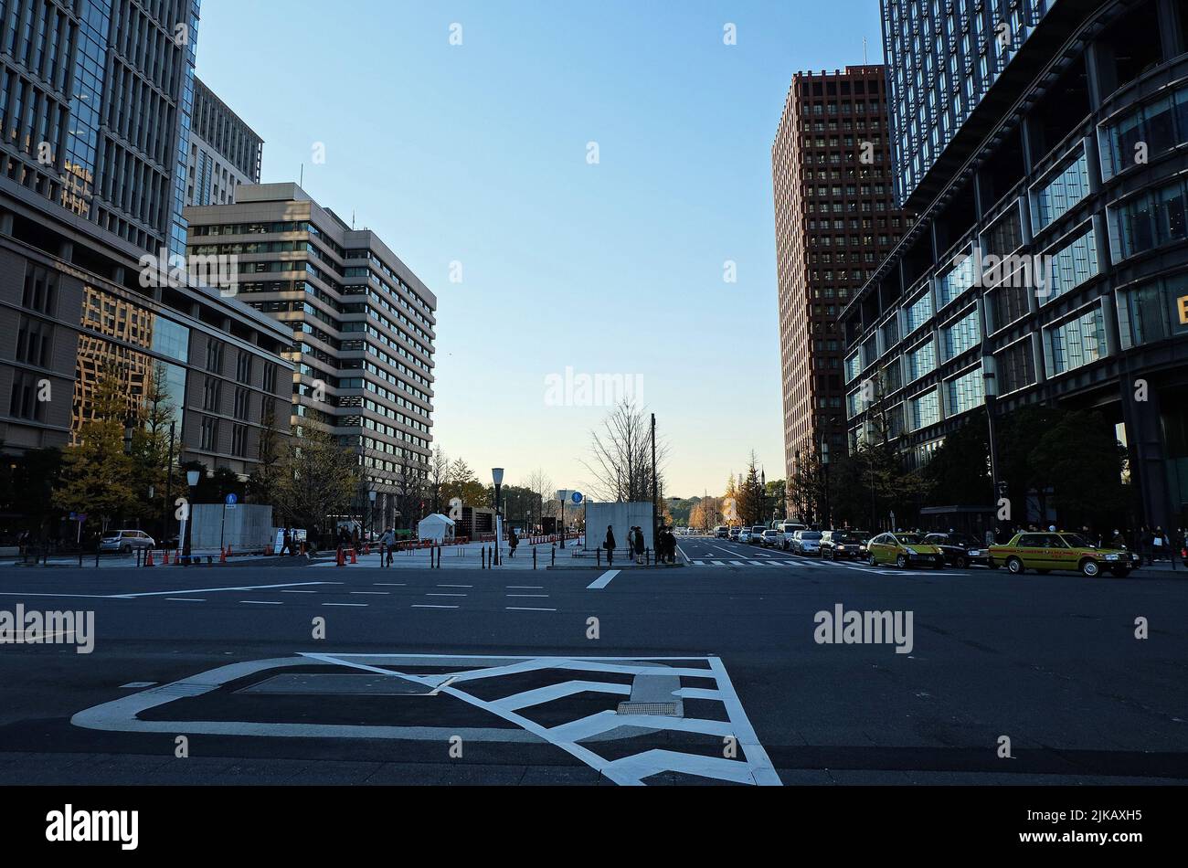 Exterior cityscape design and downtown building architecture of Tokyo ...