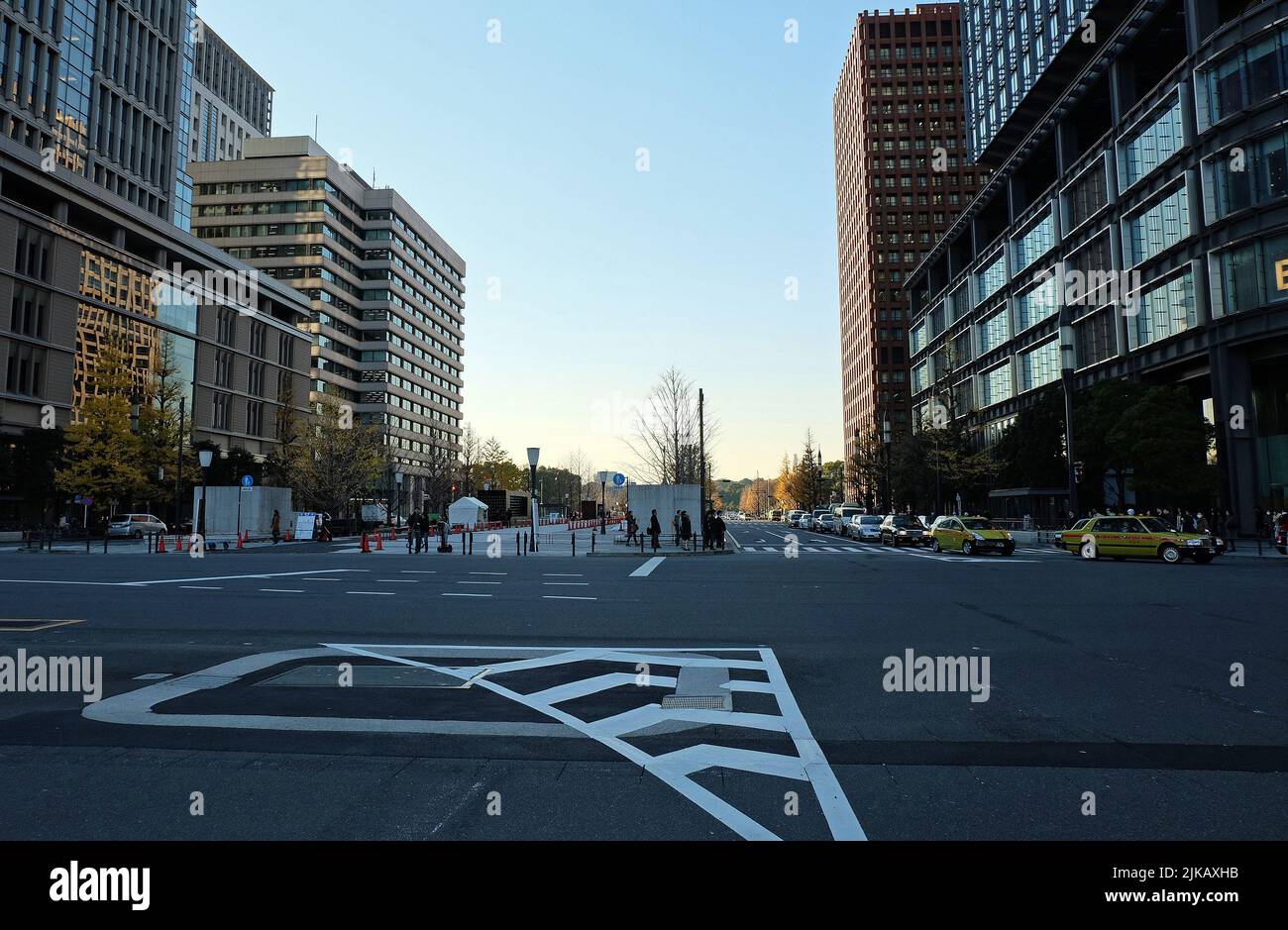 Exterior cityscape design and downtown building architecture of Tokyo ...
