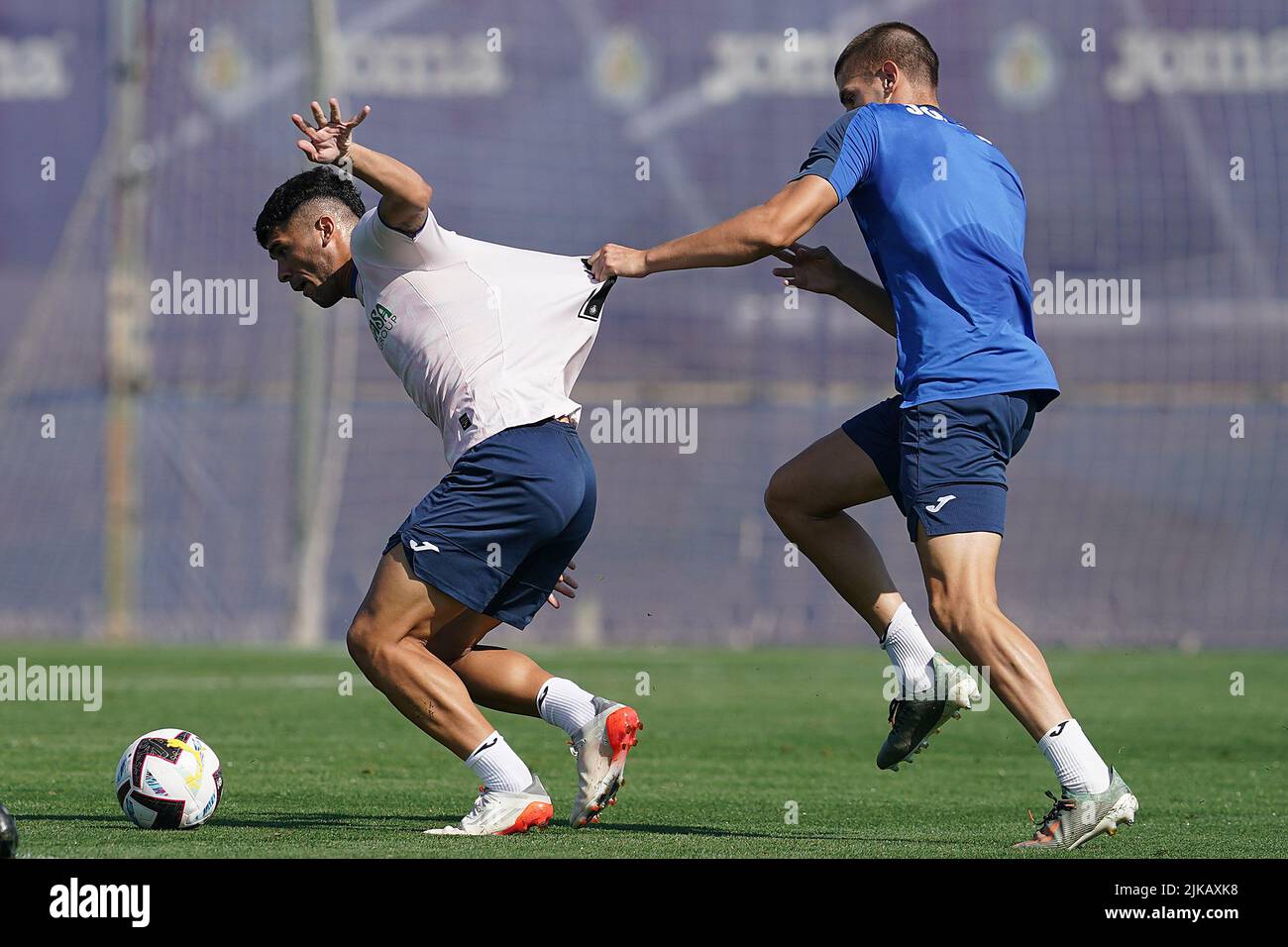 Getafe CF's Carles Alena and Alejandro Revuelta during training session ...