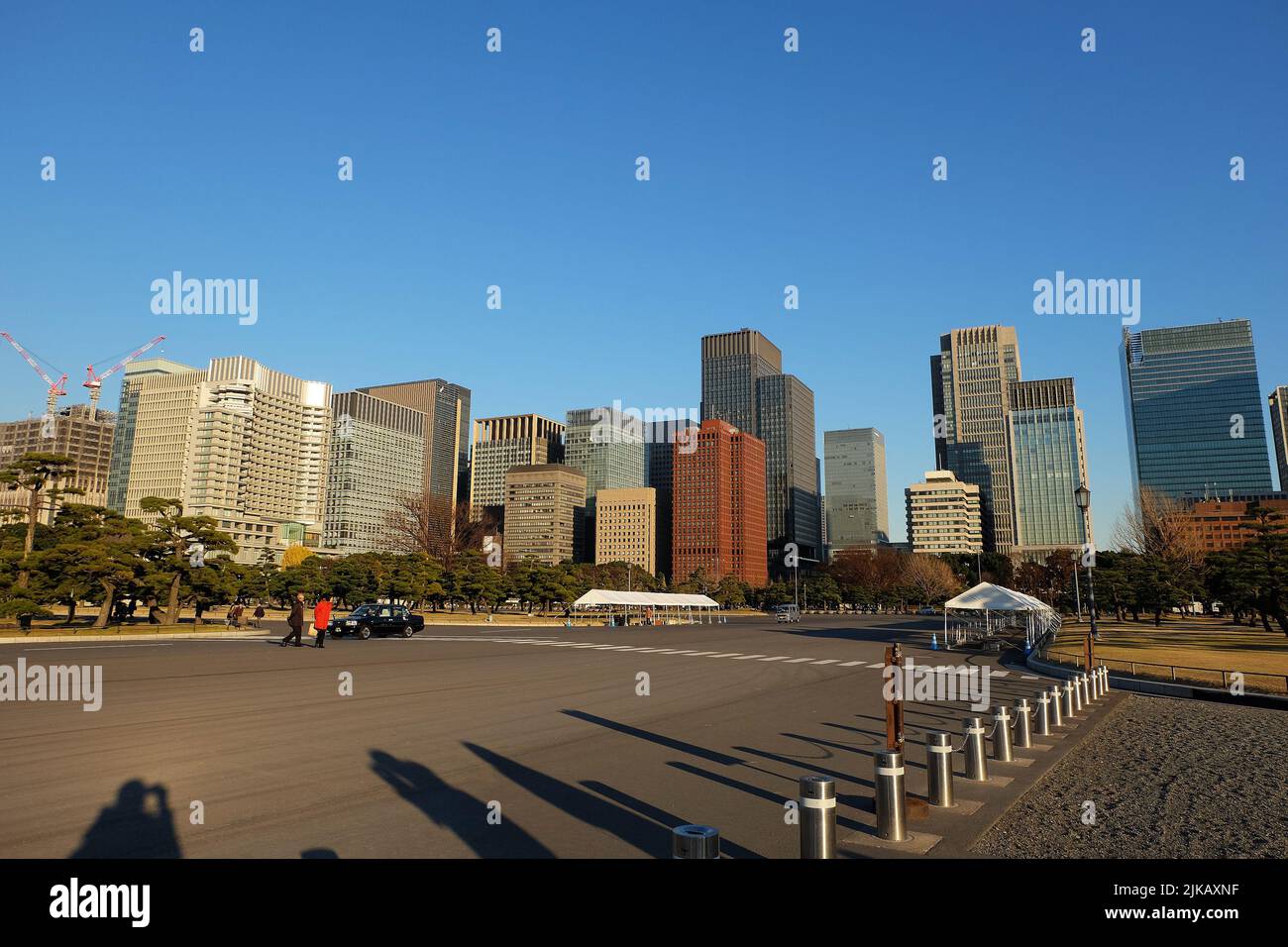 Exterior cityscape design and downtown building architecture of Tokyo ...