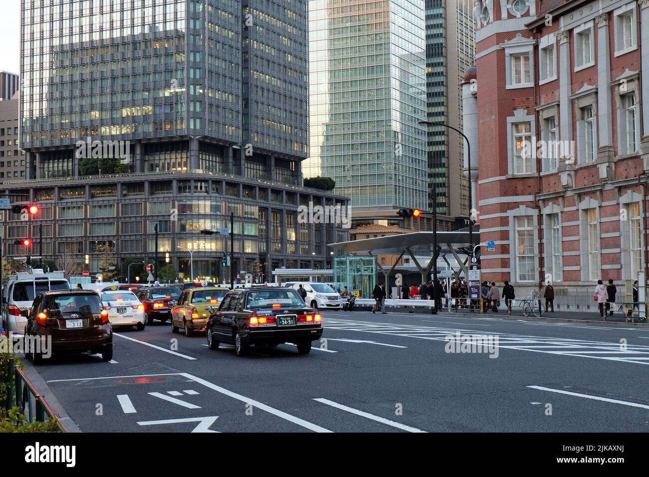 Exterior cityscape design and downtown building architecture of Tokyo ...