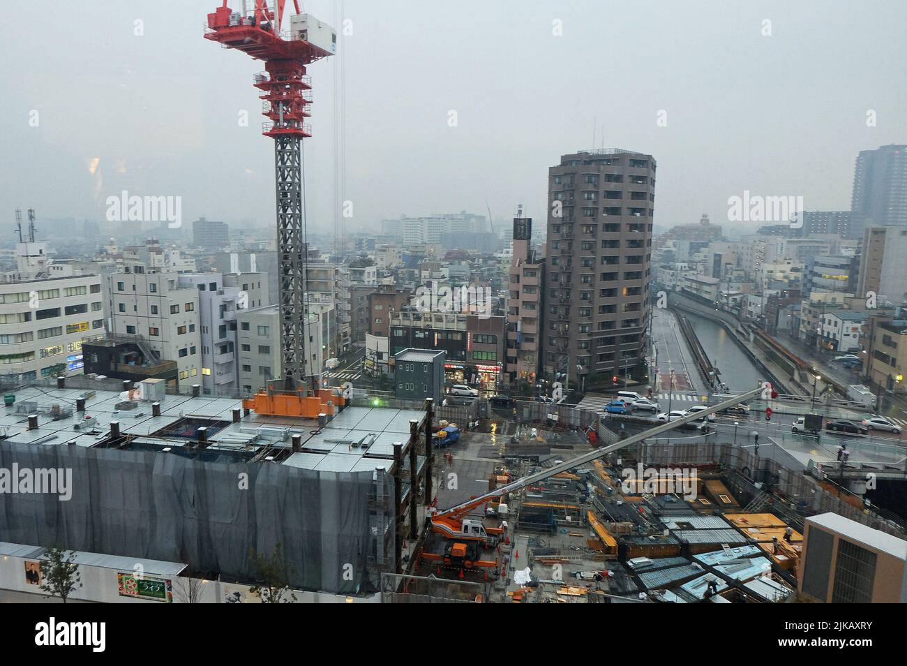 Exterior cityscape design and downtown building architecture of Tokyo ...