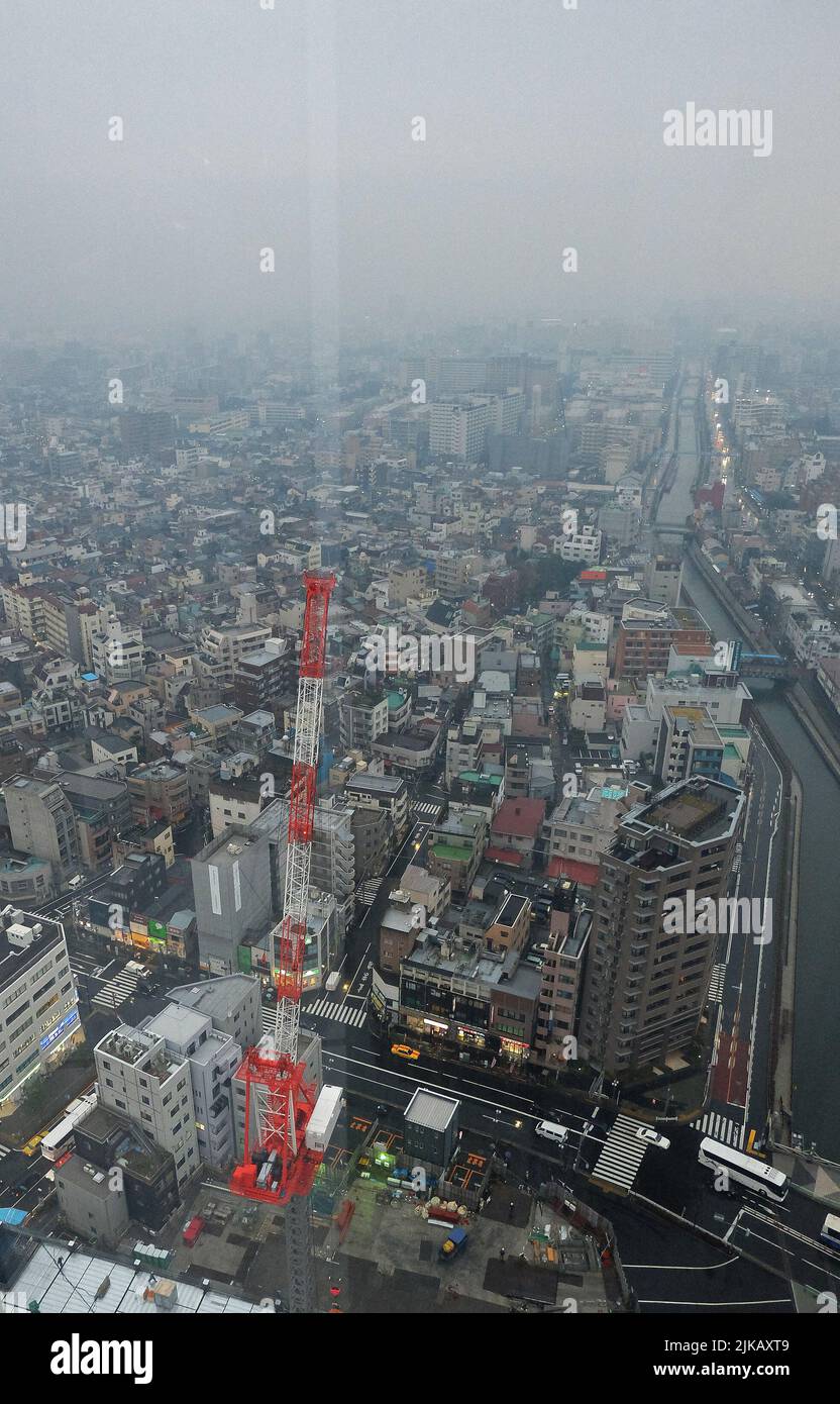 Exterior cityscape design and downtown building architecture of Tokyo ...