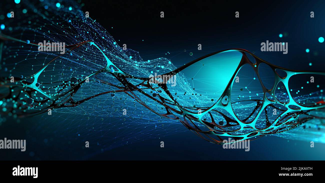 Cyberspace and digital intelligence. High technology business. Artificial Neural Network. Big ...