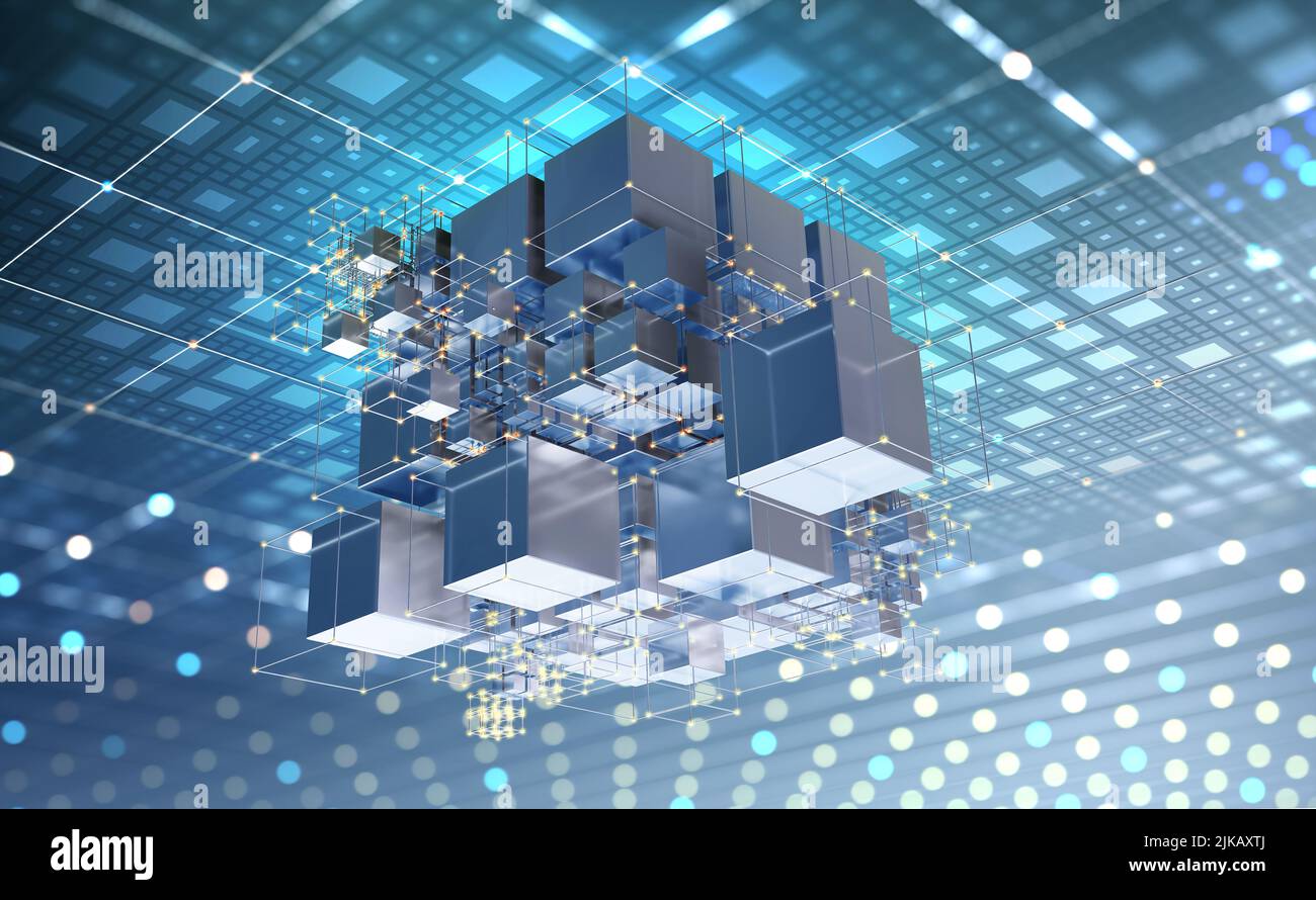 Blockchain, big data, data processing, cloud database. Virtuality and ...