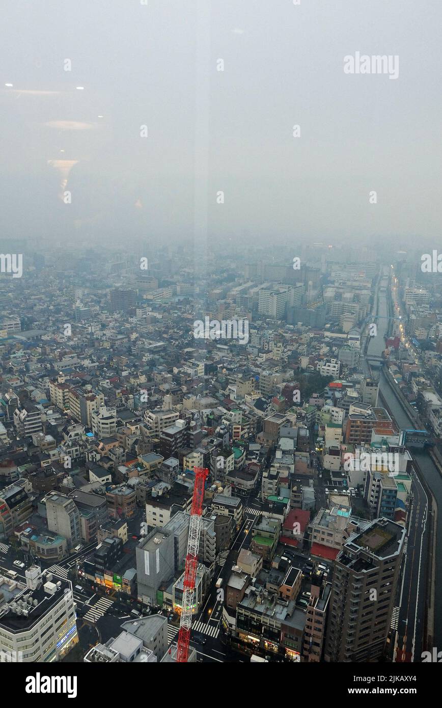 Exterior cityscape design and downtown building architecture of Tokyo ...