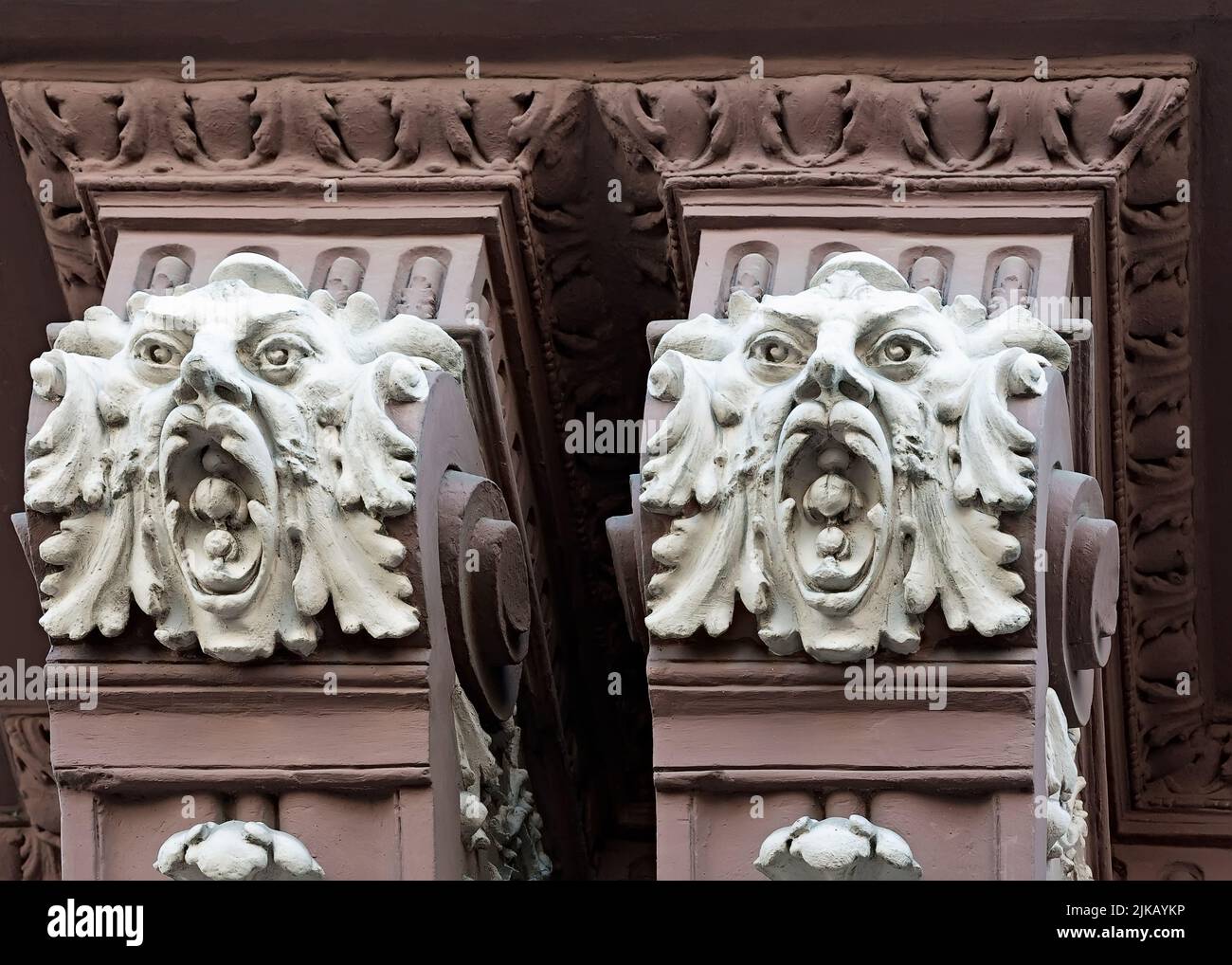 The architectural decorations of the old building in Ivano-Frankivsk ...