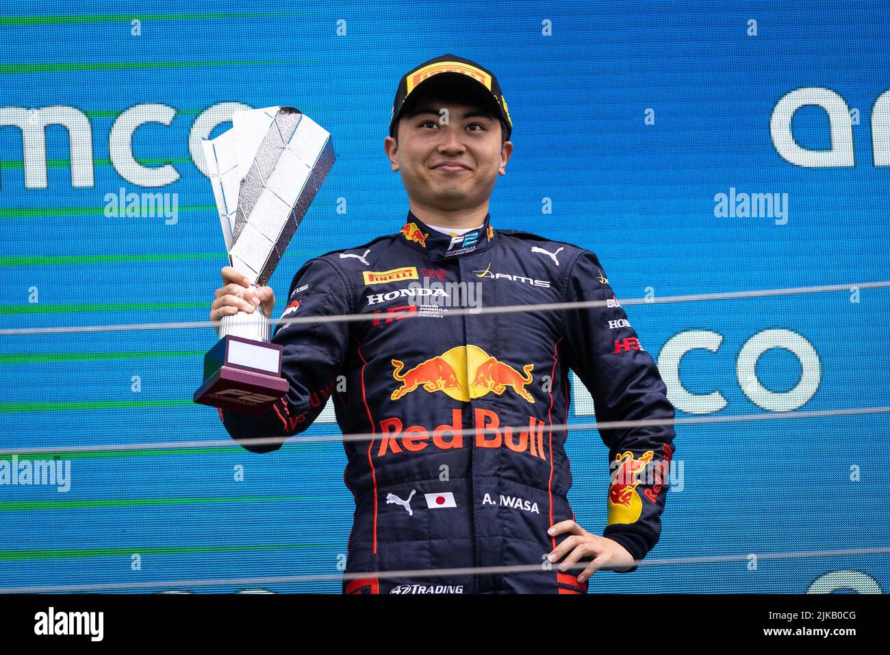 Podium, IWASA Ayumu (jpn), DAMS, Dallara F2, portrait during the 10th ...