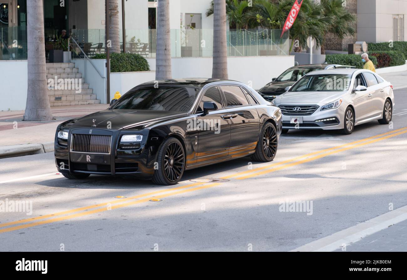Miami Beach, Florida USA - April 15, 2021: rolls-royce mansory and ...