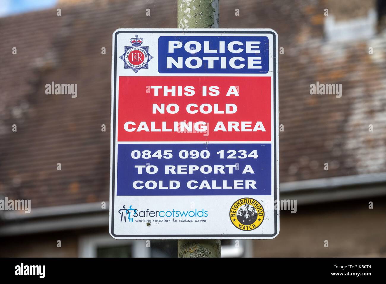 Lower Slaughter, July 26th 2022: A No Cold-Calling Area Stock Photo - Alamy