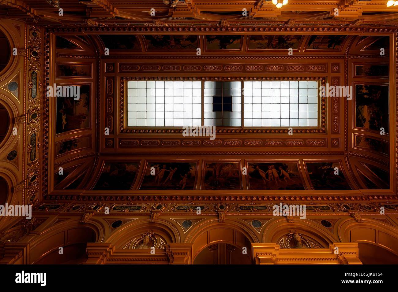 The ceiling of the Lviv National Academic Opera and Ballet Theater in ...