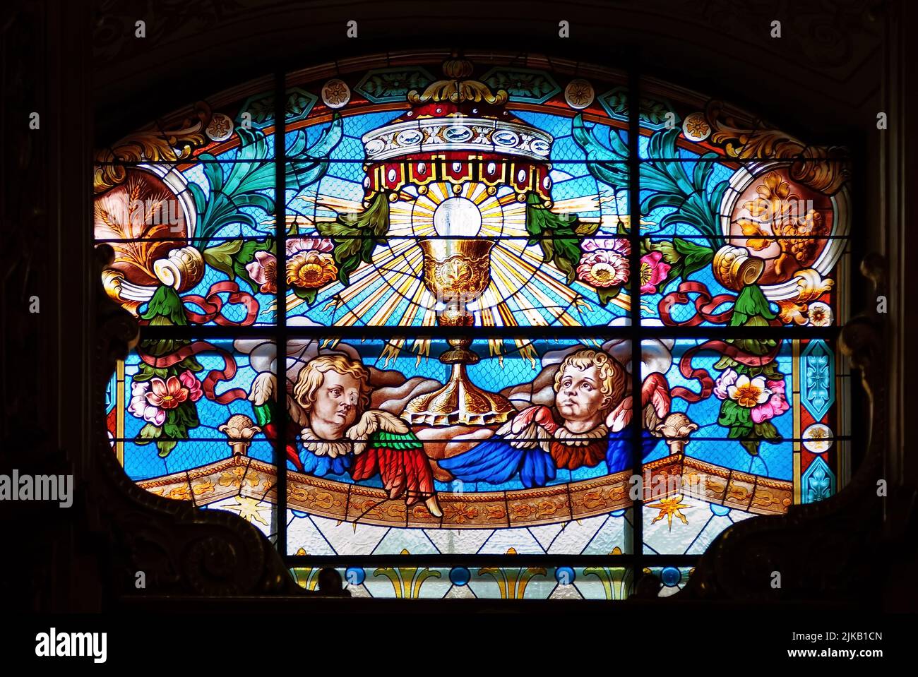 One of stained glass window of The Archcathedral Basilica of the ...