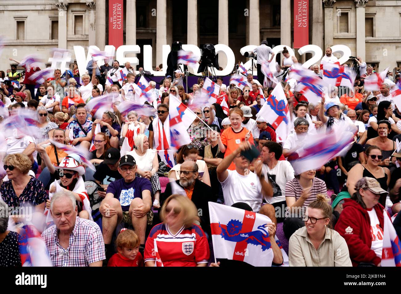 England fans during a fan celebration to commemorate England's historic ...