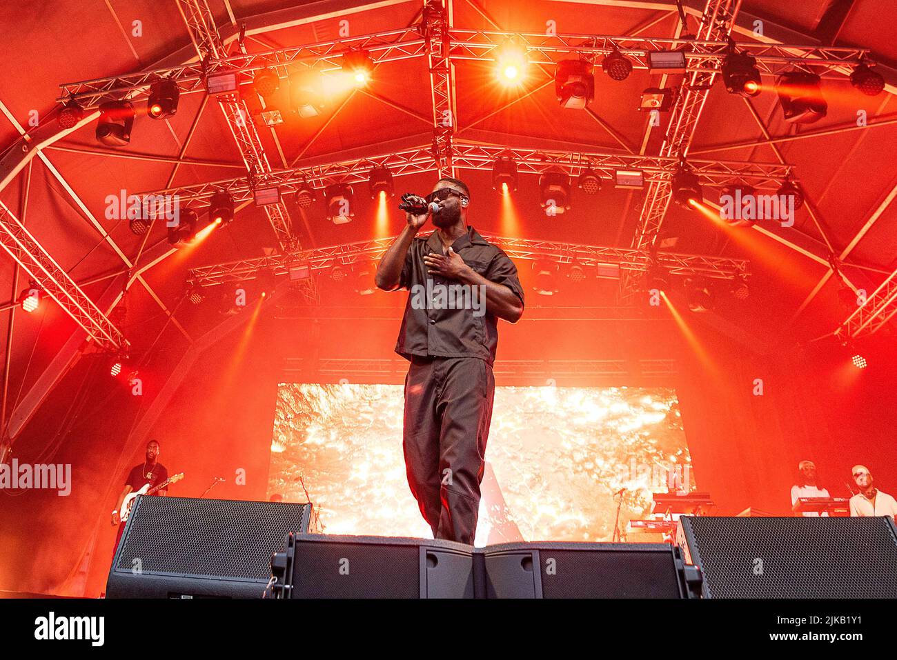 Rapper Ghetts performing at Somerset House, London Stock Photo - Alamy