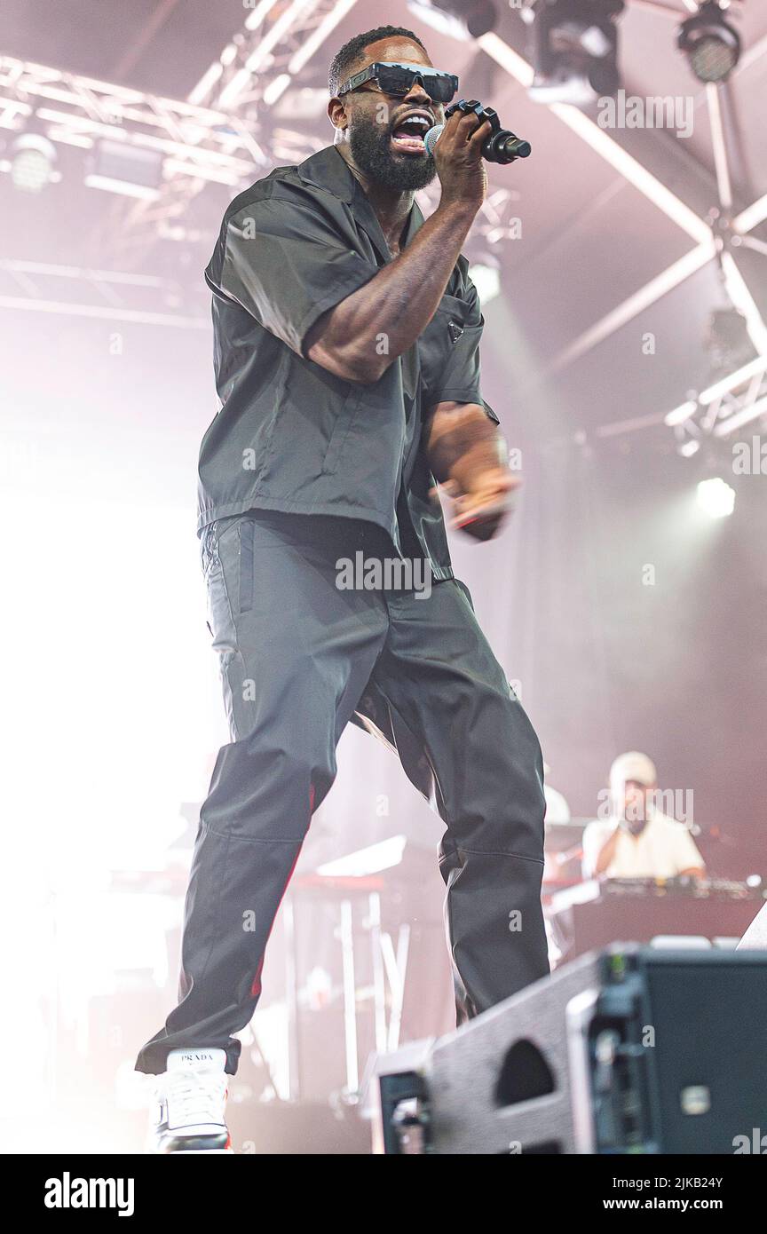 Rapper Ghetts performing at Somerset House, London Stock Photo - Alamy