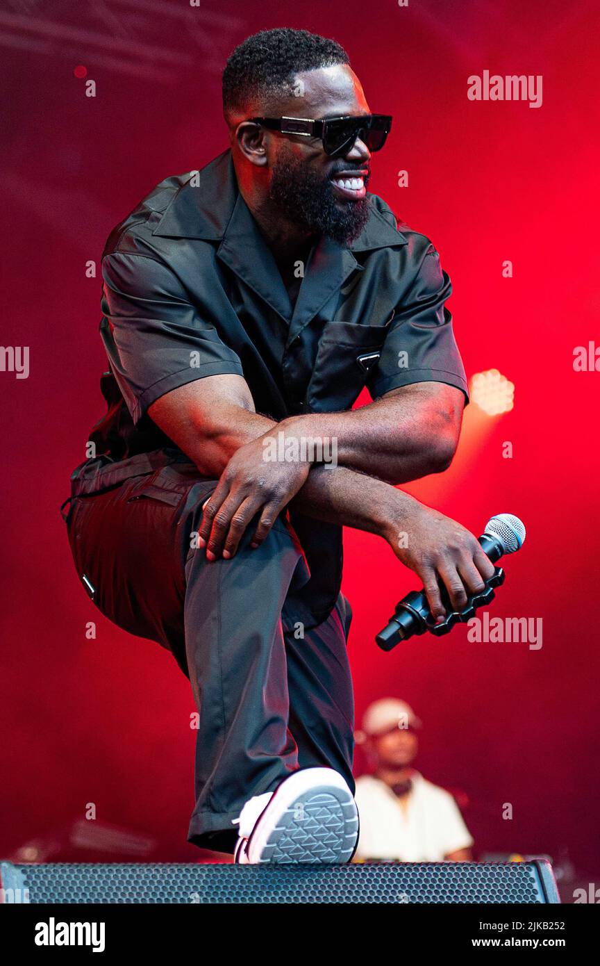 Rapper Ghetts performing at Somerset House, London Stock Photo - Alamy
