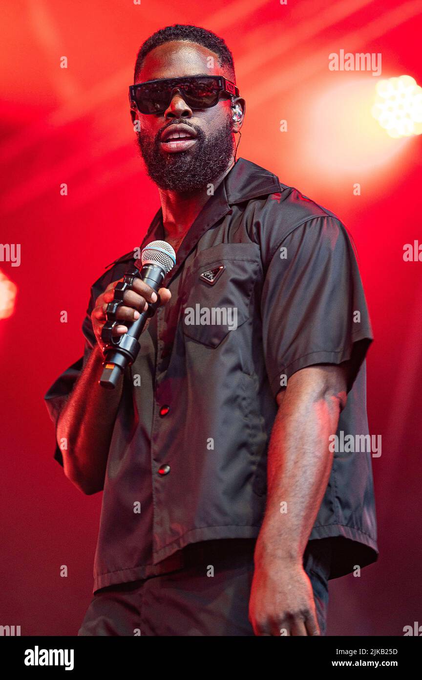 Rapper Ghetts performing at Somerset House, London Stock Photo - Alamy