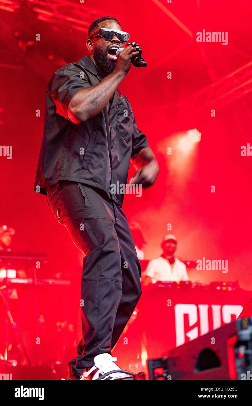 Rapper Ghetts performing at Somerset House, London Stock Photo - Alamy