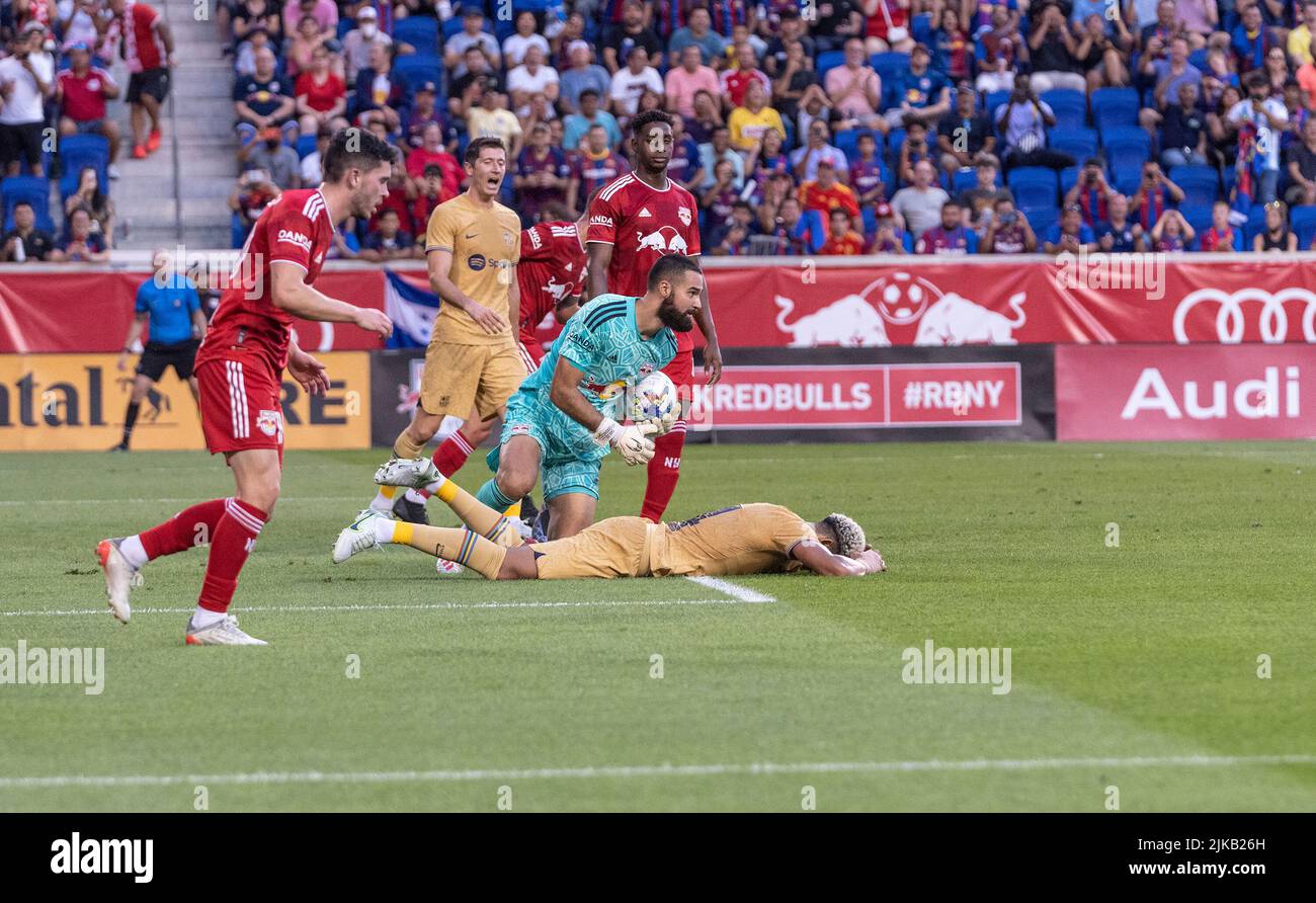 Harrison, New Jersey, USA. 30th July, 2022. Goalkeeper Carlos Coronel ...
