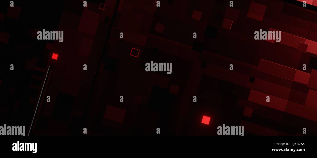 3d Geometric red abstract banner design background 3d render Stock ...