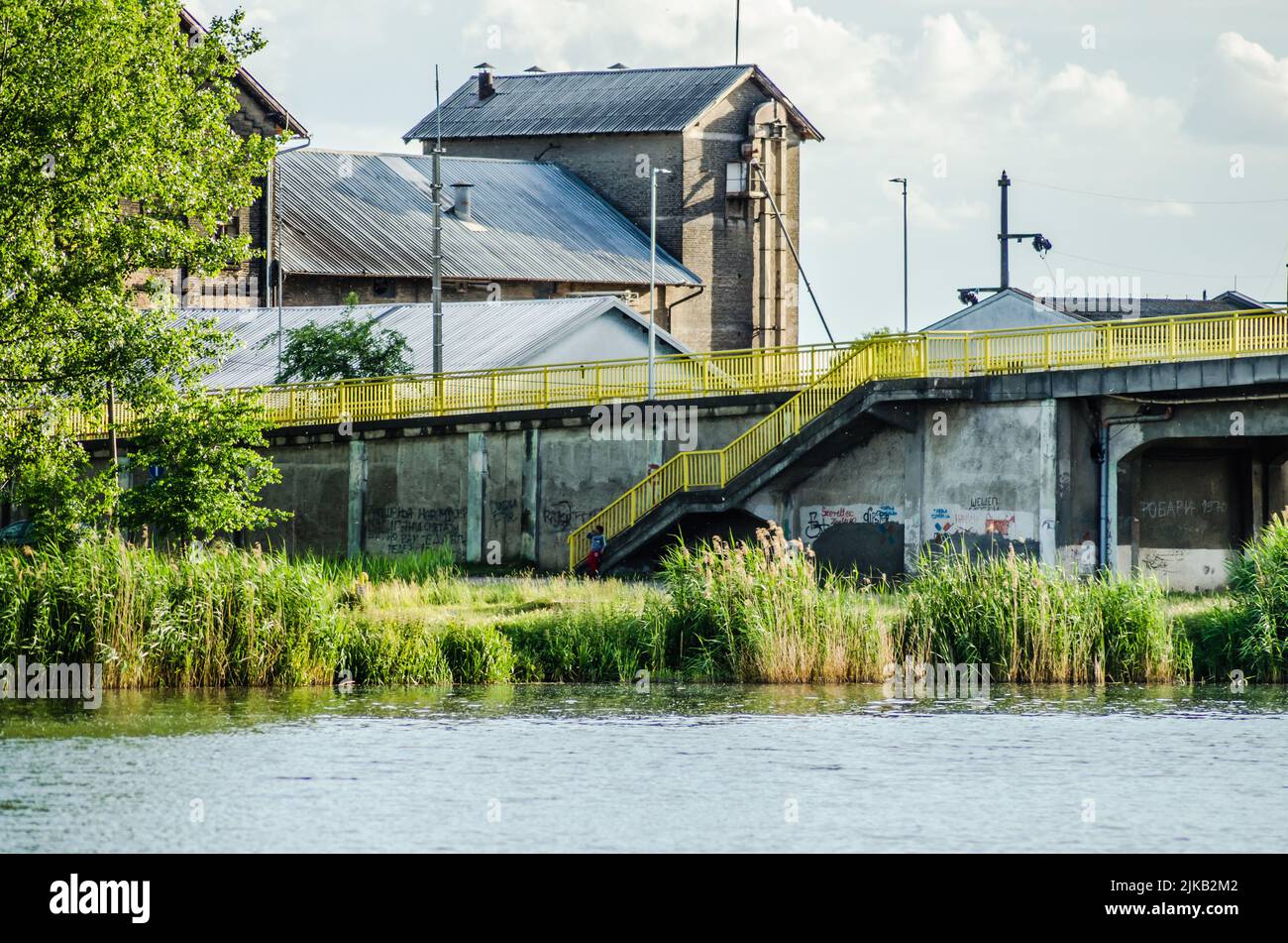 Srbobran is a town in Serbia. View of the old mill building in Srbobran ...