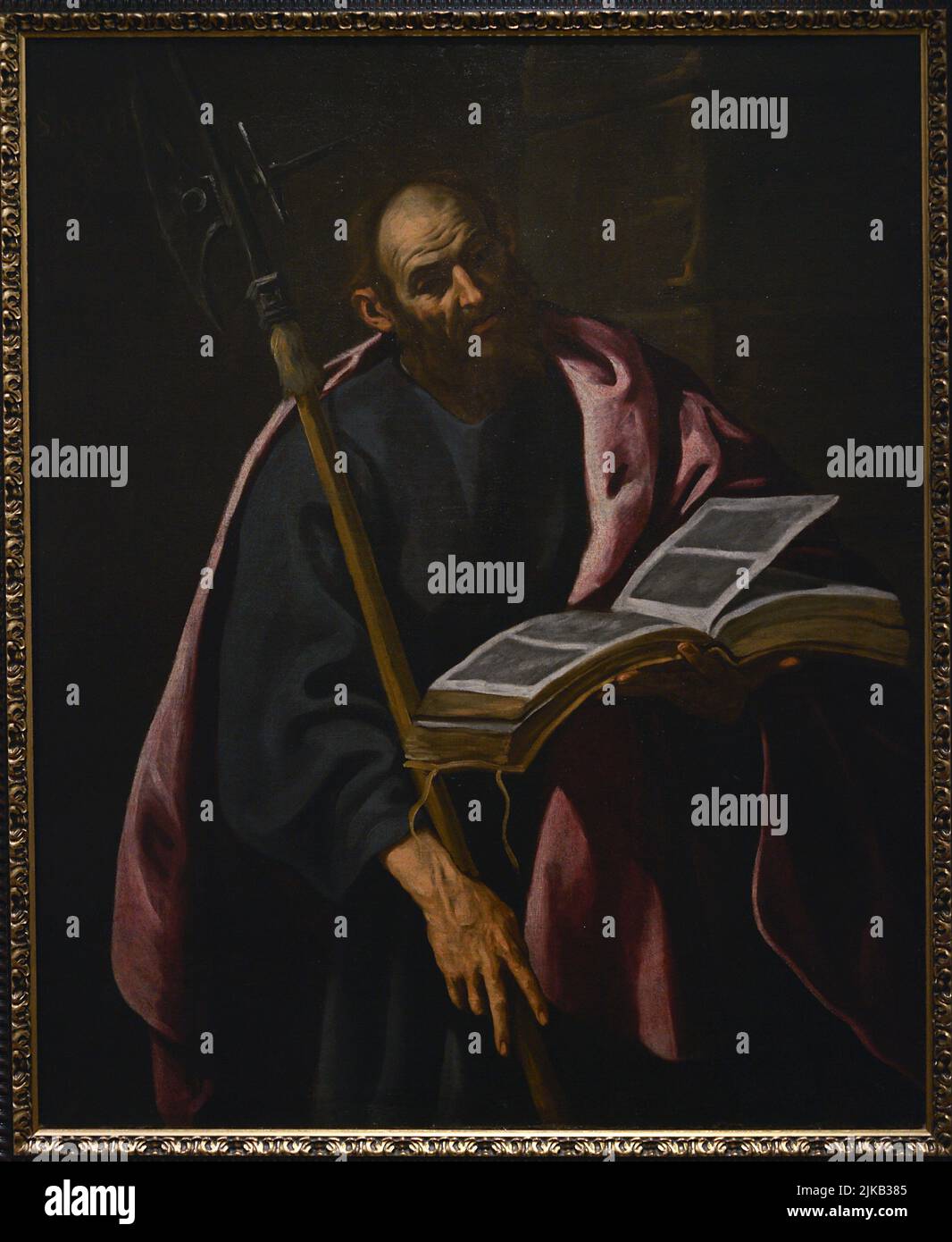 Saint Matthias. Portrait by Luis Tristán (1580-1624), ca. 1620. Oil on ...