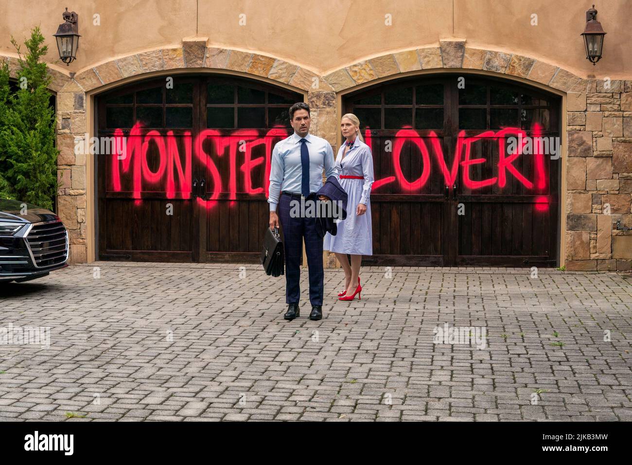 ELIZABETH MITCHELL and WILL SWENSON in FIRST KILL (2022), directed by ERIQ LA SALLE, AMANDA ...