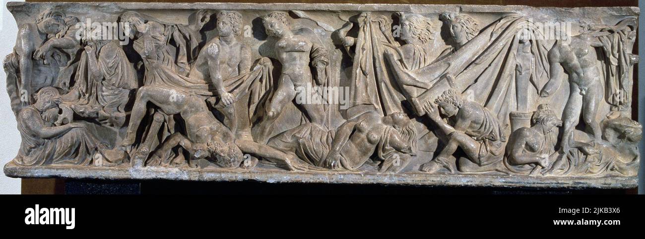 ORESTES. REY DE ARGOS . HIJO DE AGAMENON. " SARCOFAGO CON RELIEVES ...