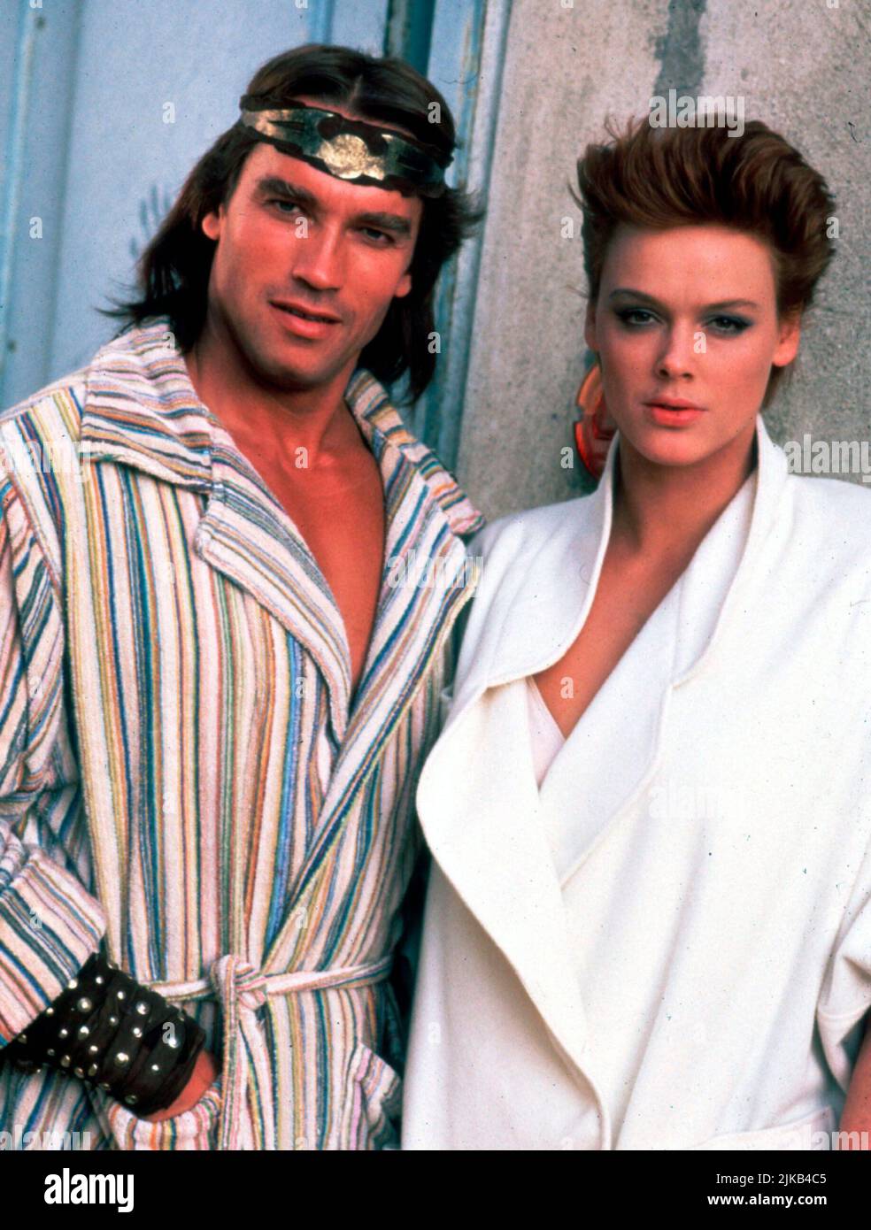 ARNOLD SCHWARZENEGGER and BRIGITTE NIELSEN in RED SONJA (1985 ...