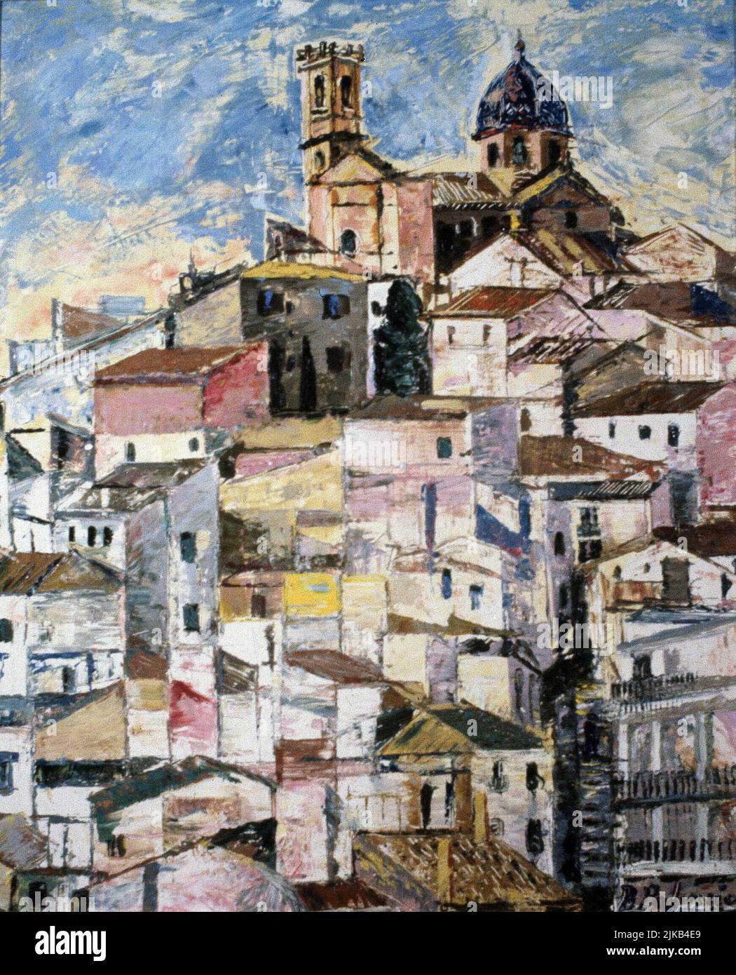 PALENCIA , BENJAMIN. PINTOR ESPAÑOL . BARRAX 1903 - 1980. " VISTA DE ...